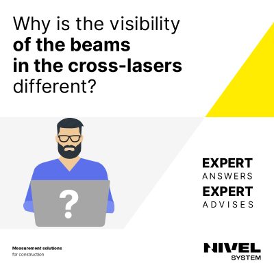 Why is the visibility of the beams in the cross-lasers different ...